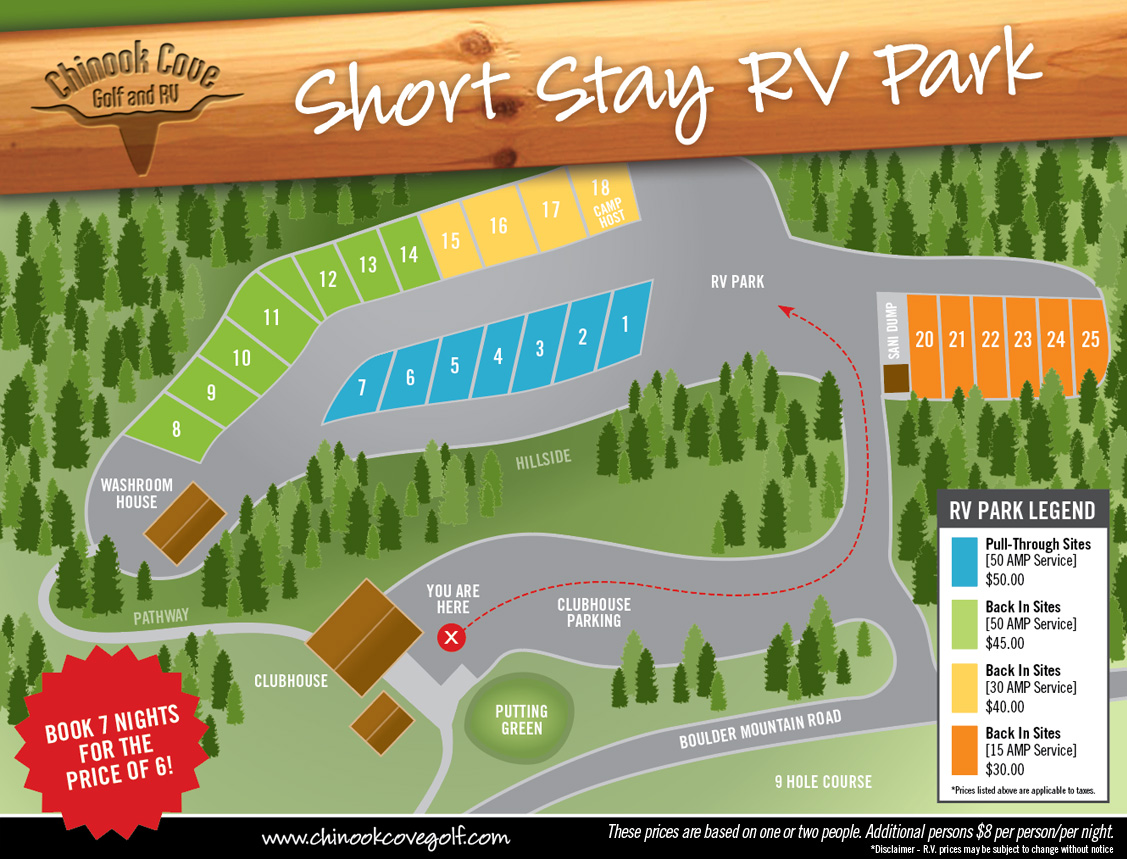 Map & Prices - Chinook Cove Golf Club